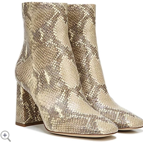 Sam Edelman | Shoes | Sam Edelman Snake Print Heeled Ankle Boot | Poshmark